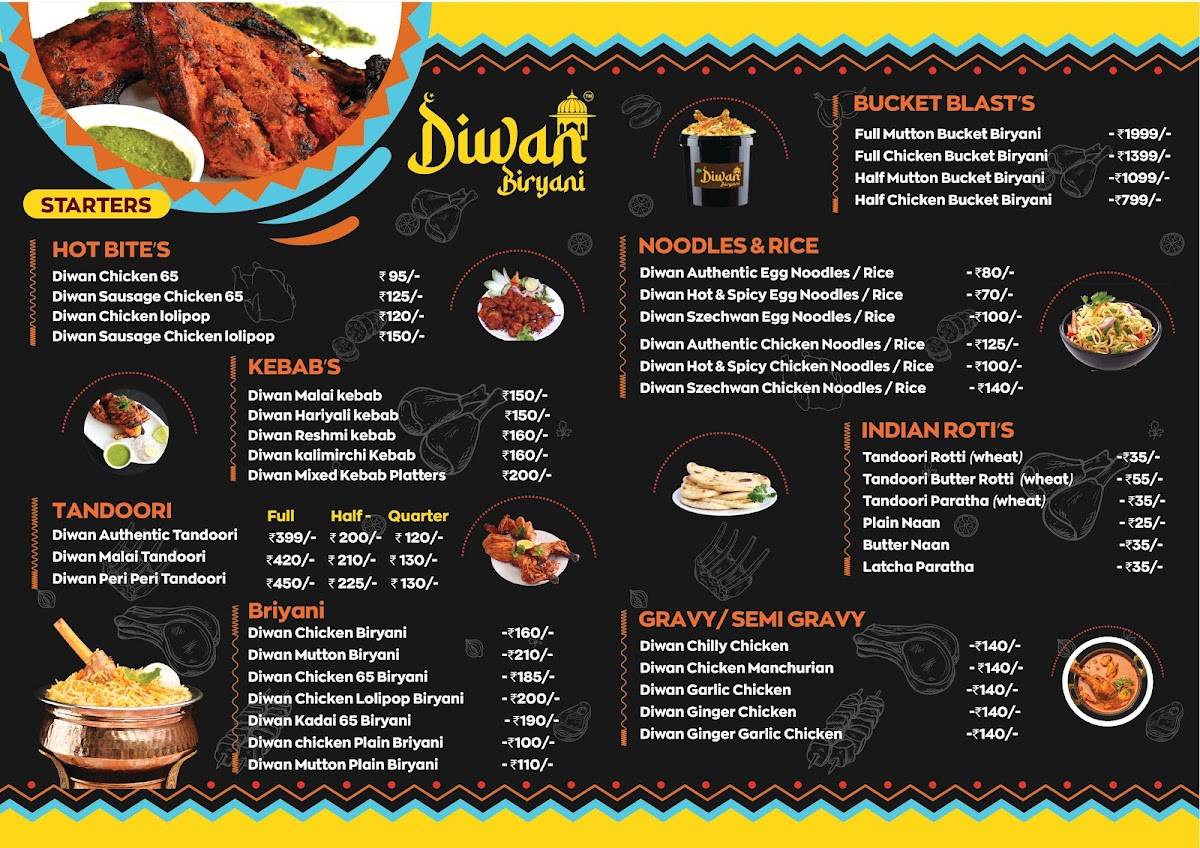 Menu at Diwan Biryani Cuddalore, Cuddalore
