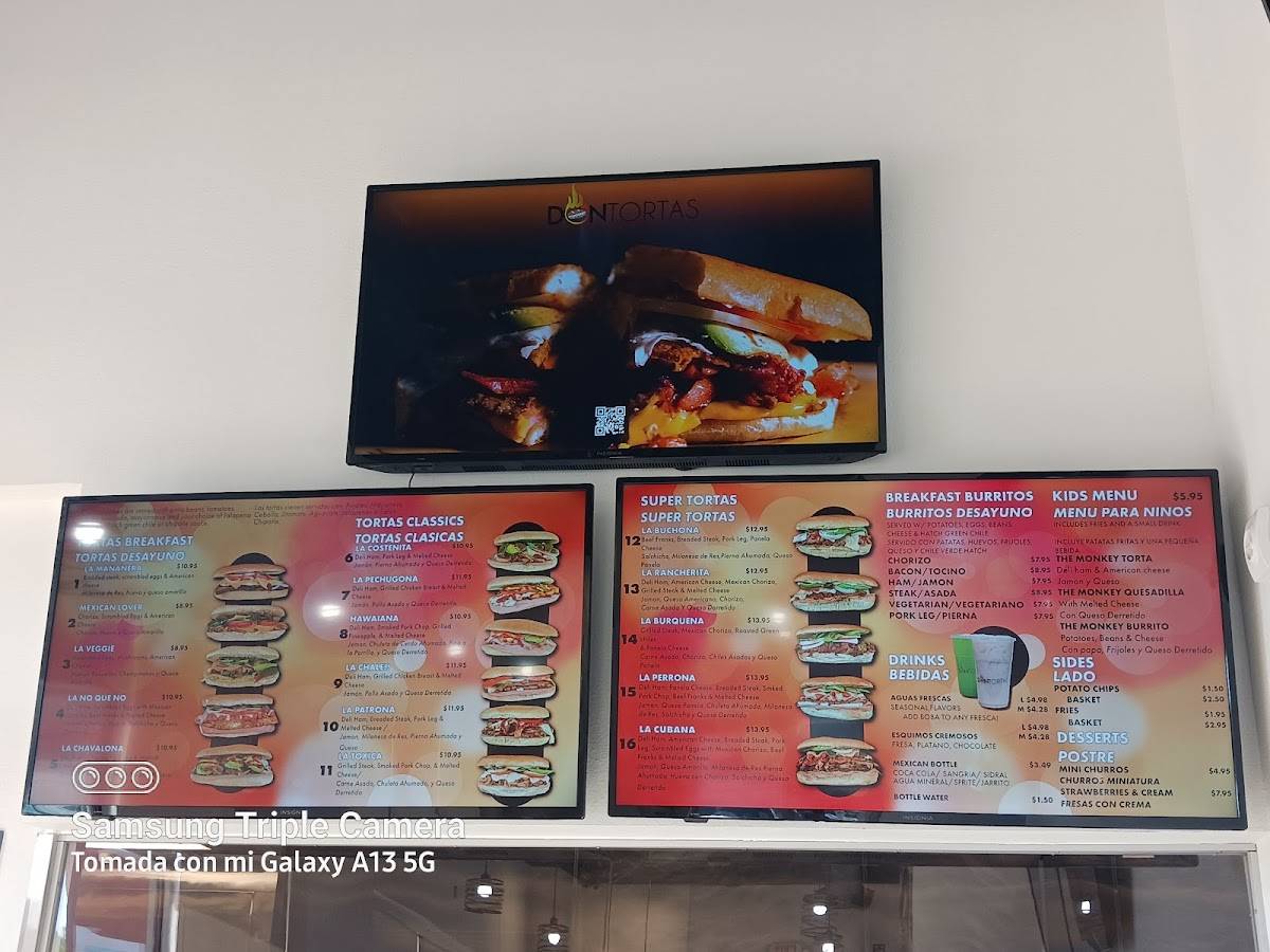 Menu at Don tortas restaurant, Albuquerque, Central Ave SE Unit A 101