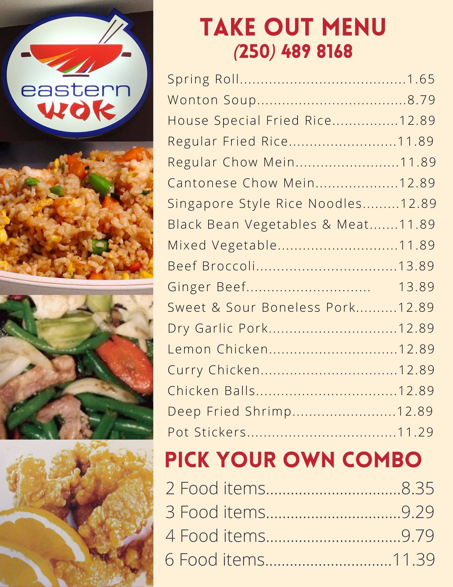 Menu at Eastern Wok - Cranbrook Cranbrook BC restaurant, Cranbrook