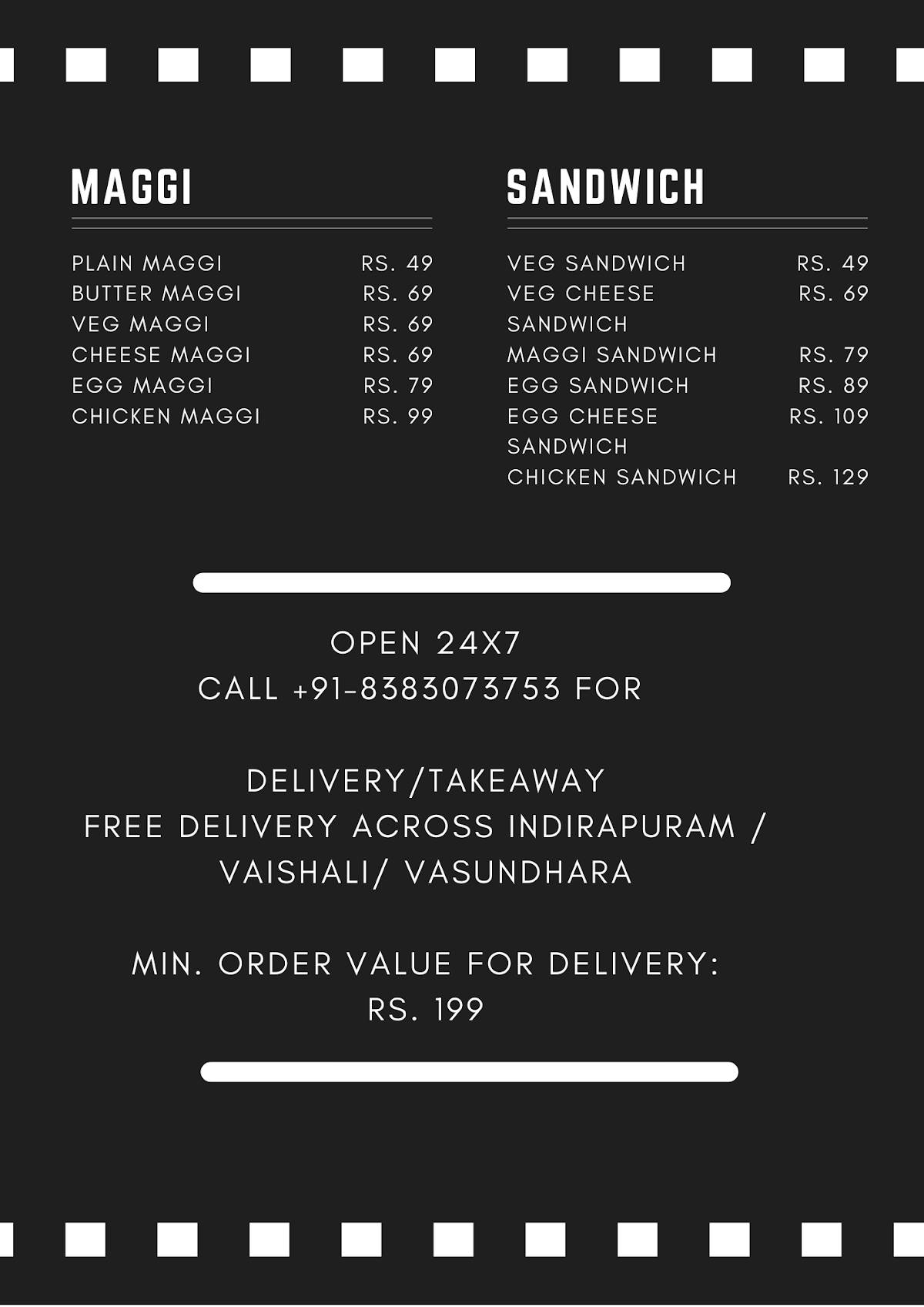 Menu at Easy Foods, Ghaziabad
