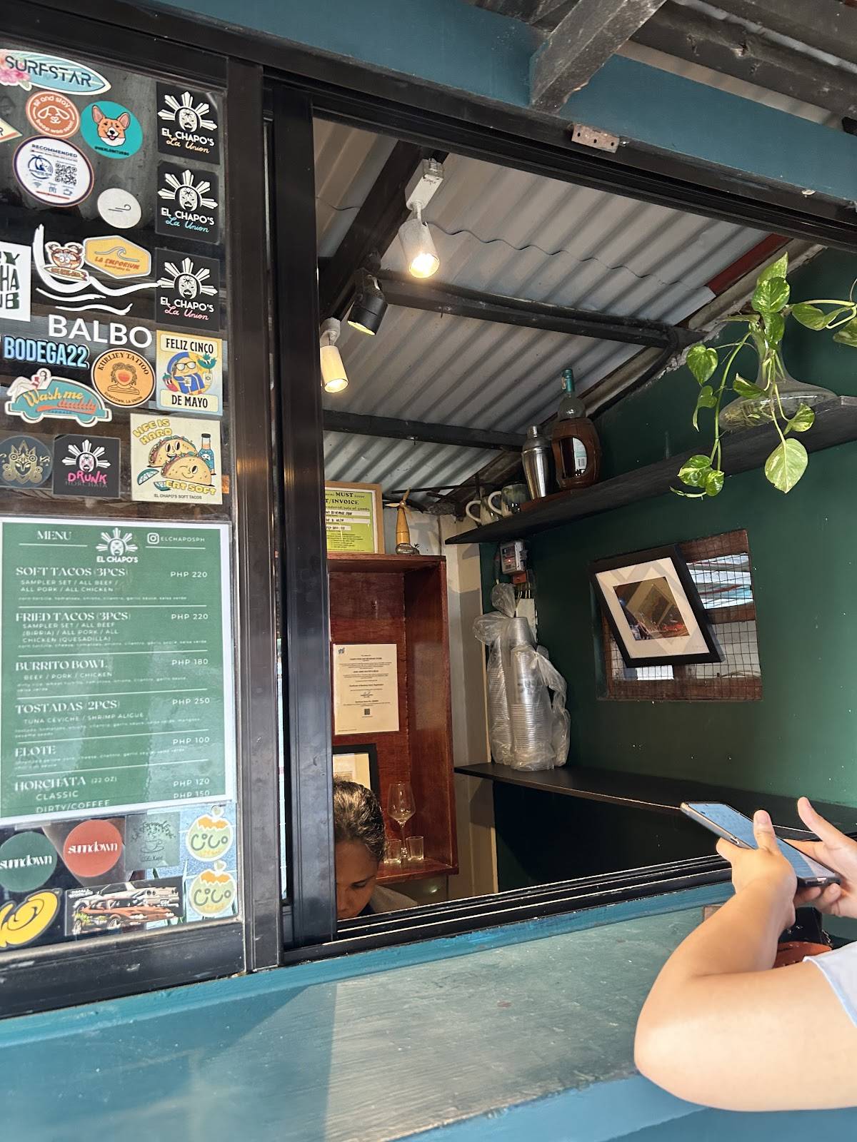 Menu at El Chapo's La Union restaurant, San Juan