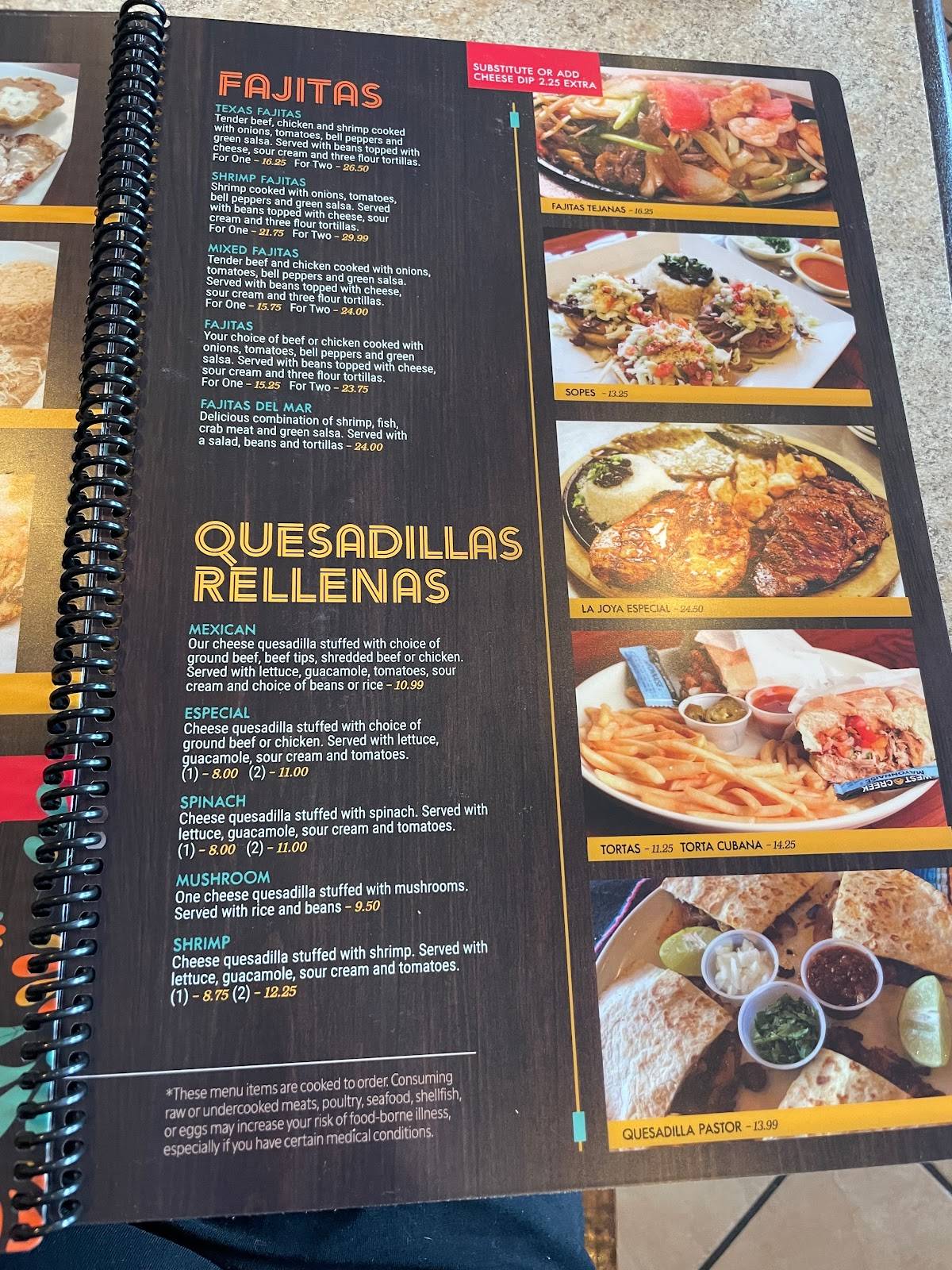 Menu at El Sarape Mexican Restaurant, Hickory