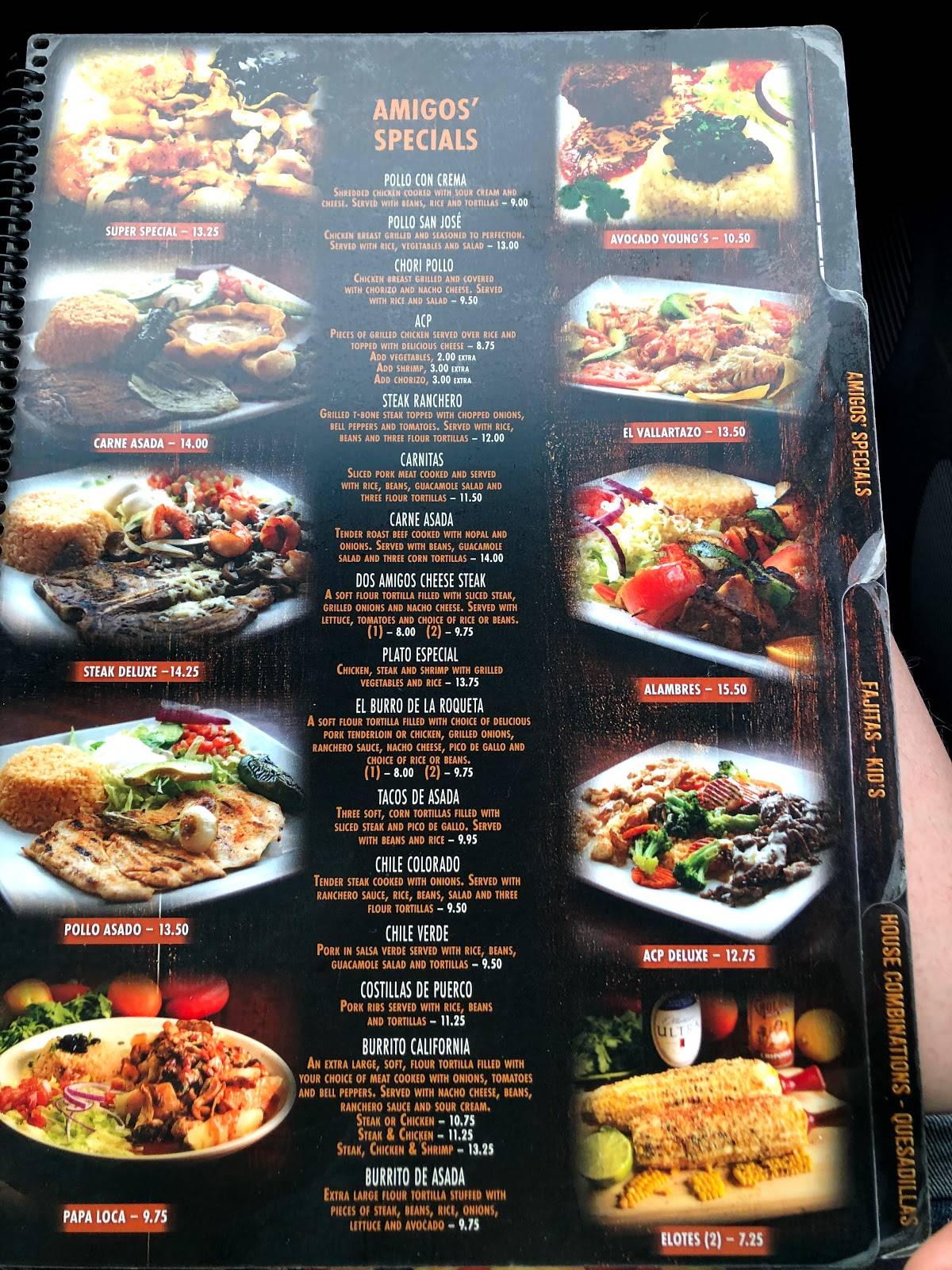Menu at El Sarape Mexican Restaurant, Hickory