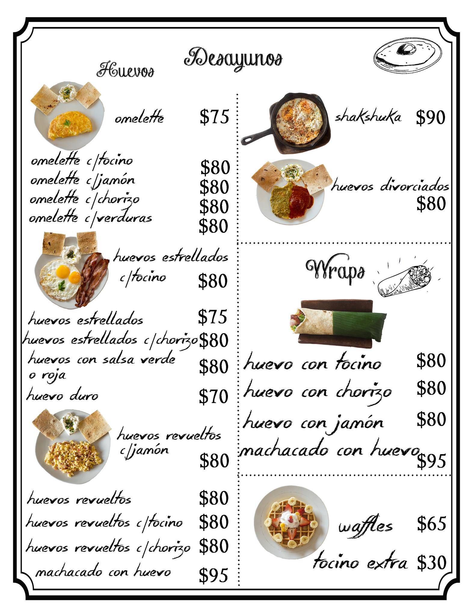 Carta del restaurante El Sultán, Puerto Escondido, boulevard benito ...