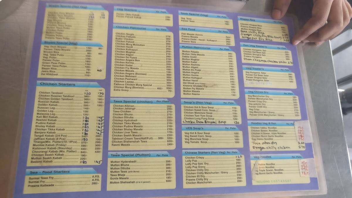 Menu at Famous Dum Biriyani & Kabab Corner, Navi Mumbai, 2-13