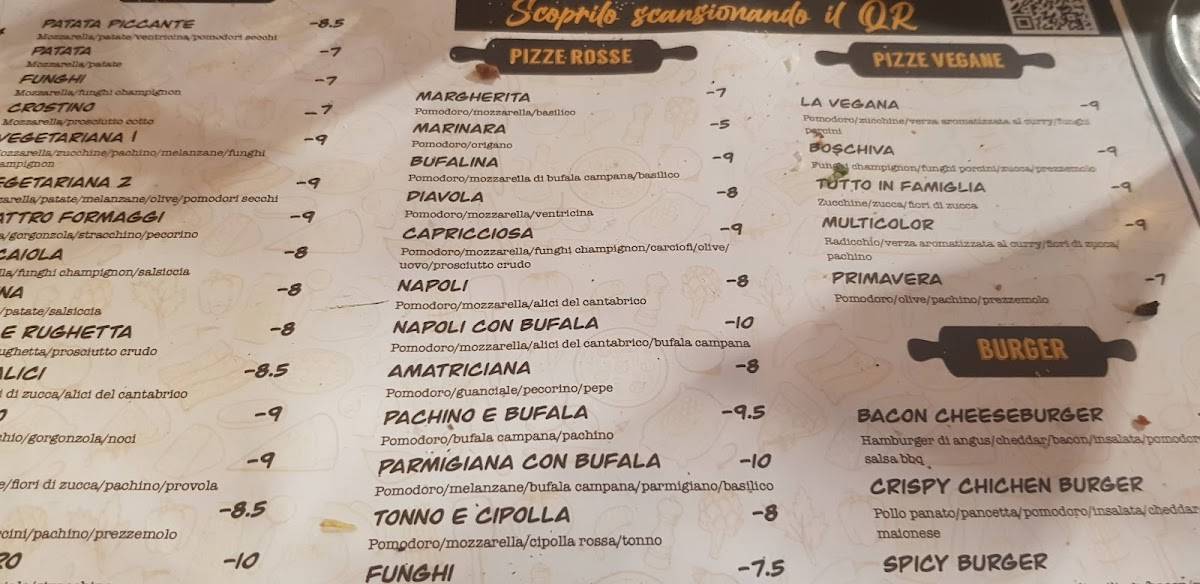Menu da Farro Pizzeria, Roma