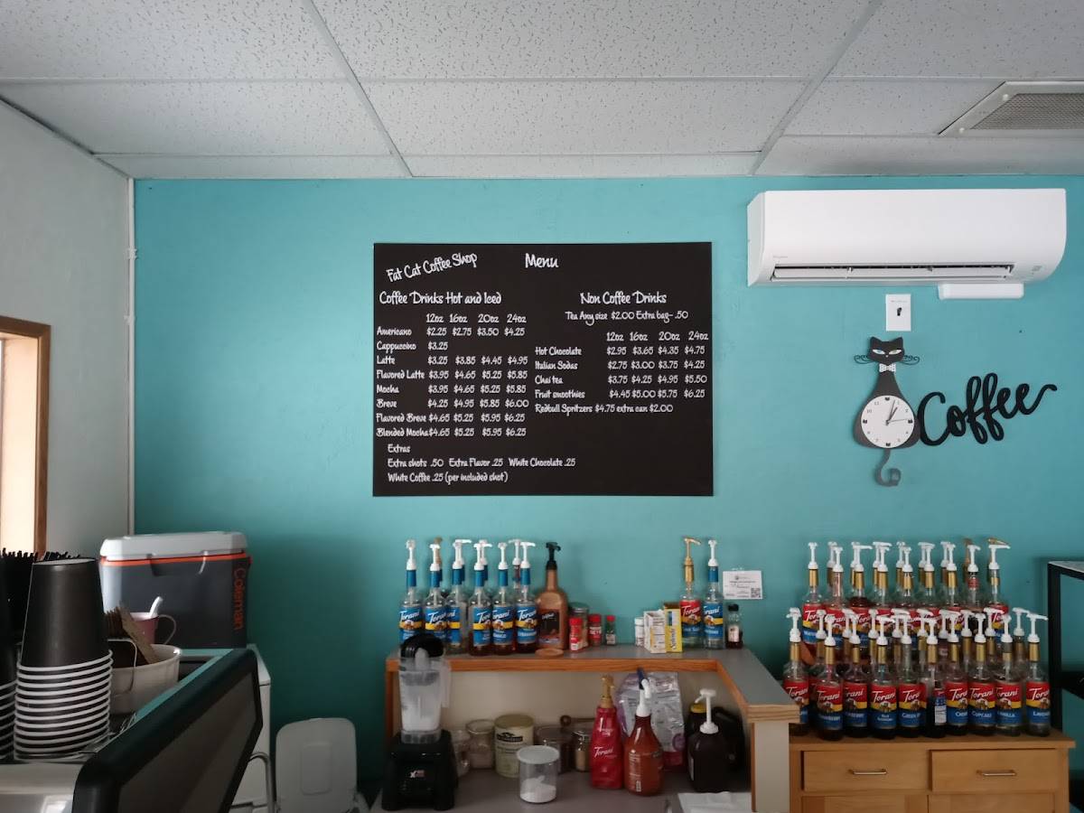 Menu at Fat Cat Coffee Shop, Shelton