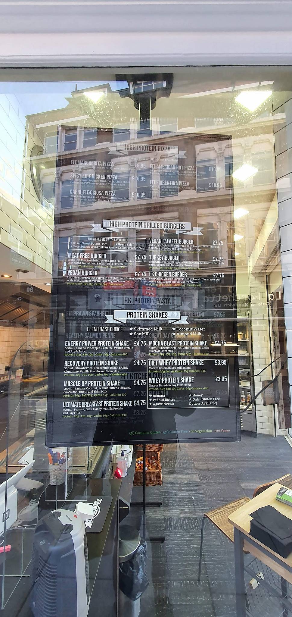 Menu at Fit Kitchen restaurant, London, 1 St John St