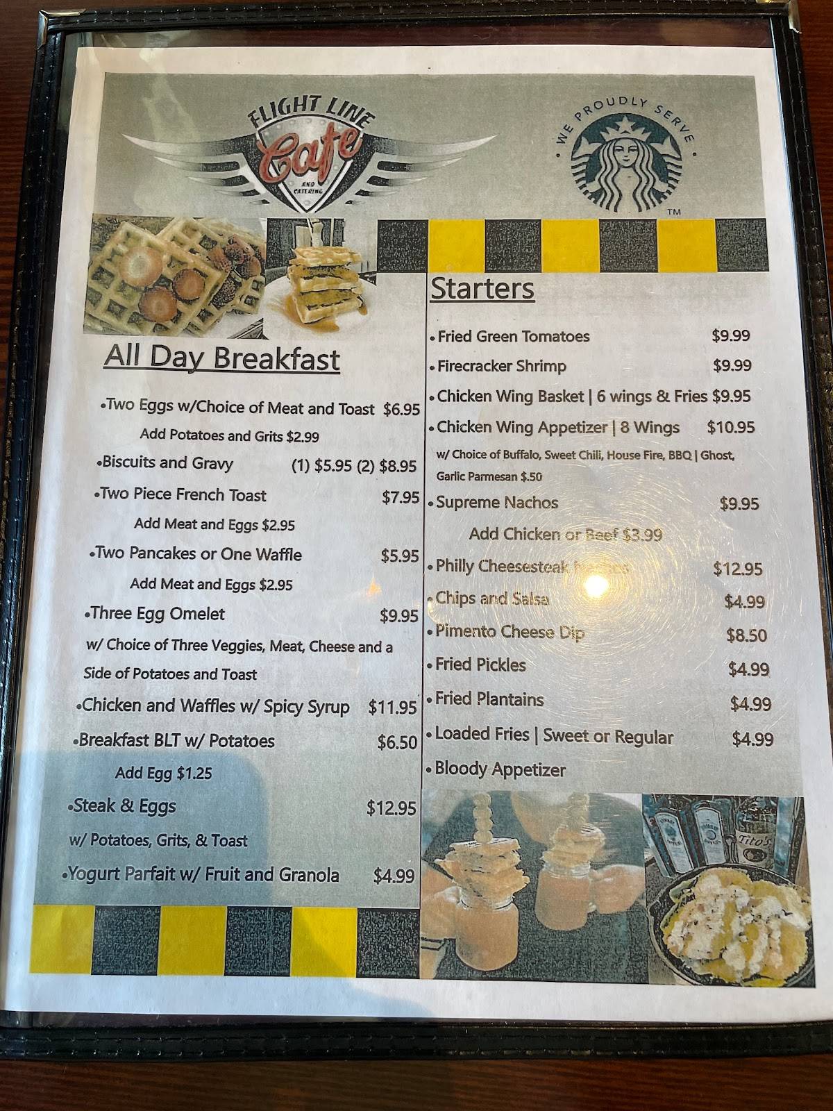 Menu at Flightline Cafe & Catering, Winter Haven