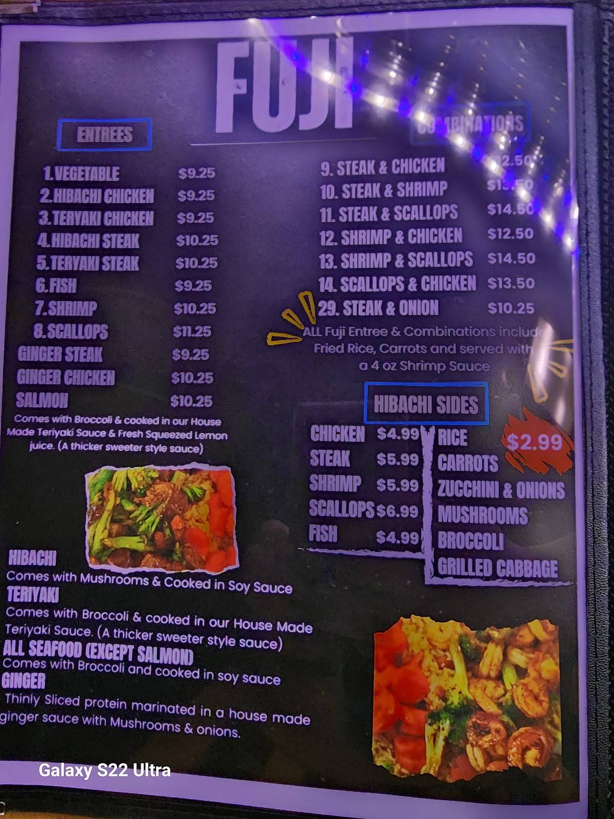 Menu at Fuji Bar & Grill, Waycross