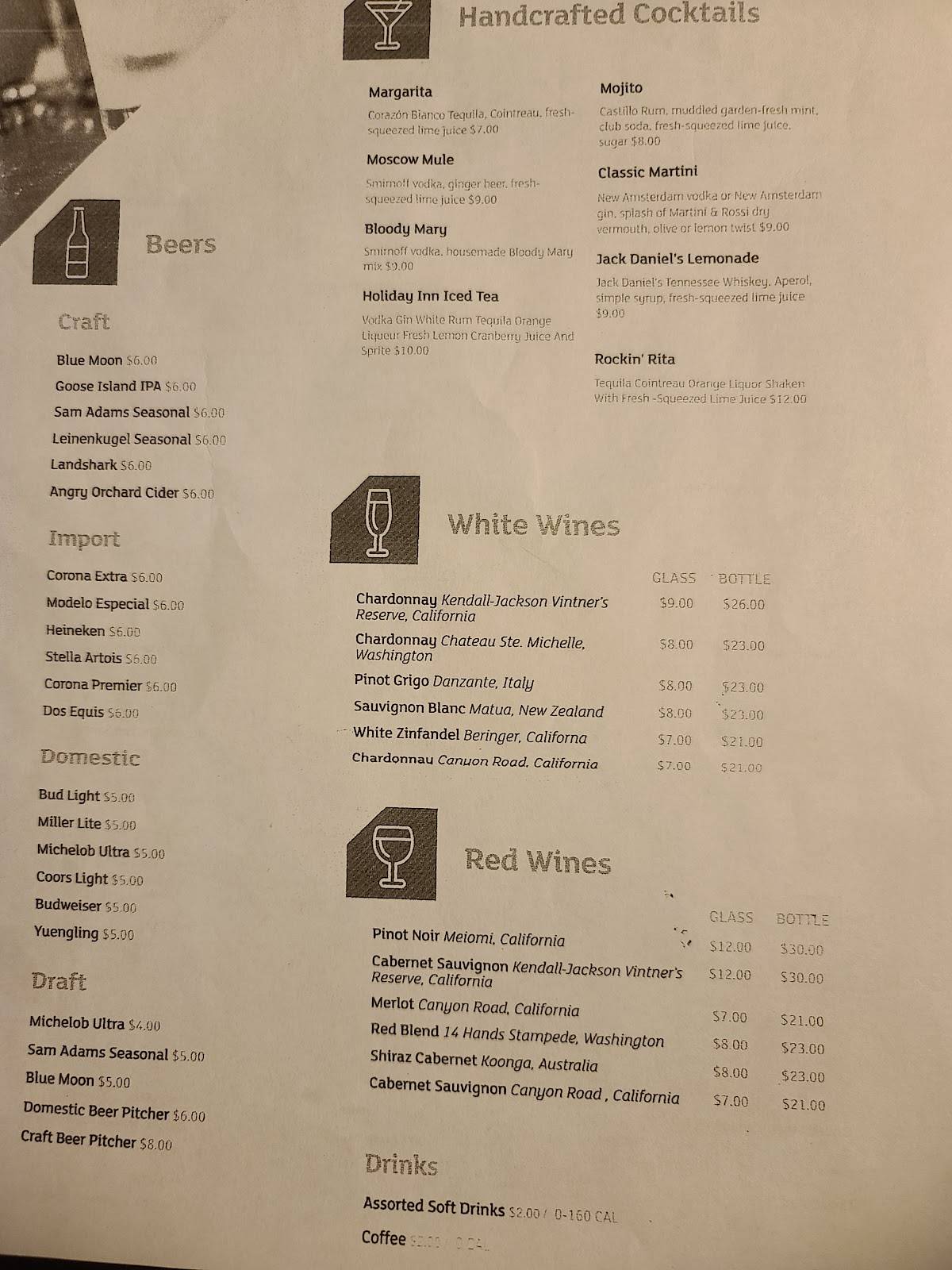 Menu at Grille 22 restaurant, Guin