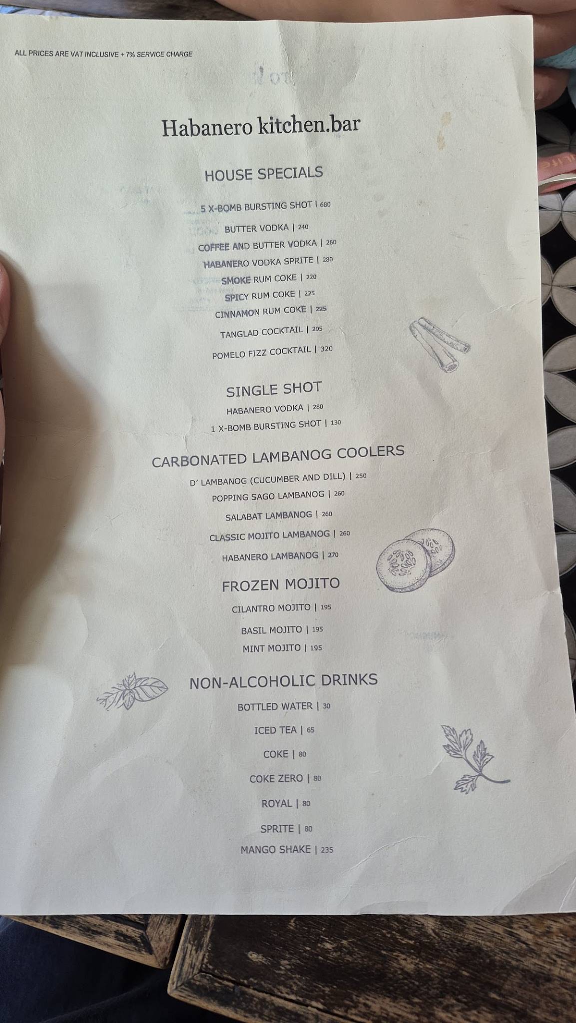 Menu at Habanero Kitchen Bar, Quezon City, Araneta Center