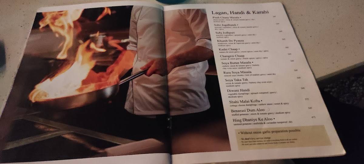 Menu at Indus Flavour, New Delhi, Roof Top