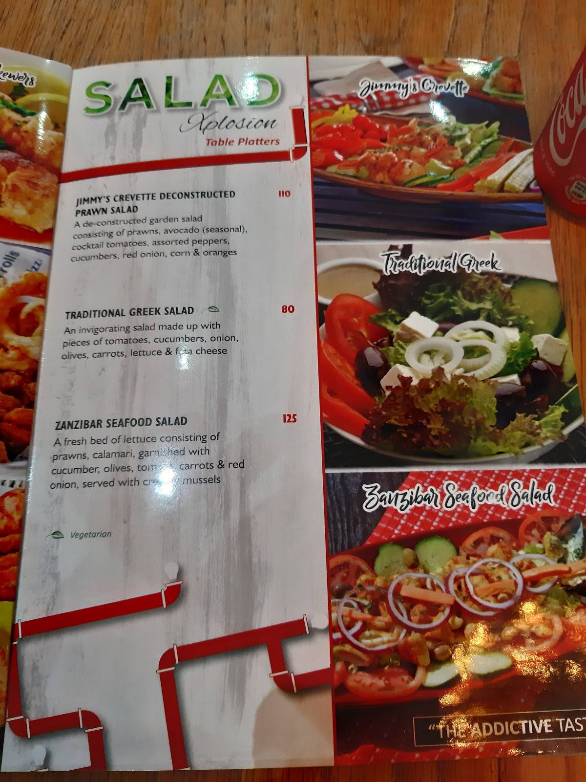 Menu at Jimmy's Killer Prawns Gateway restaurant, Umhlanga, Shop G340 ...