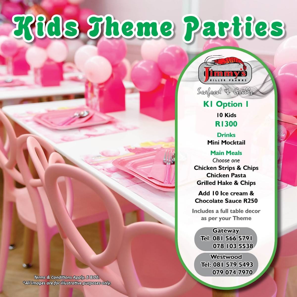 Menu at Jimmy's Killer Prawns Gateway restaurant, Umhlanga, Shop G340 ...