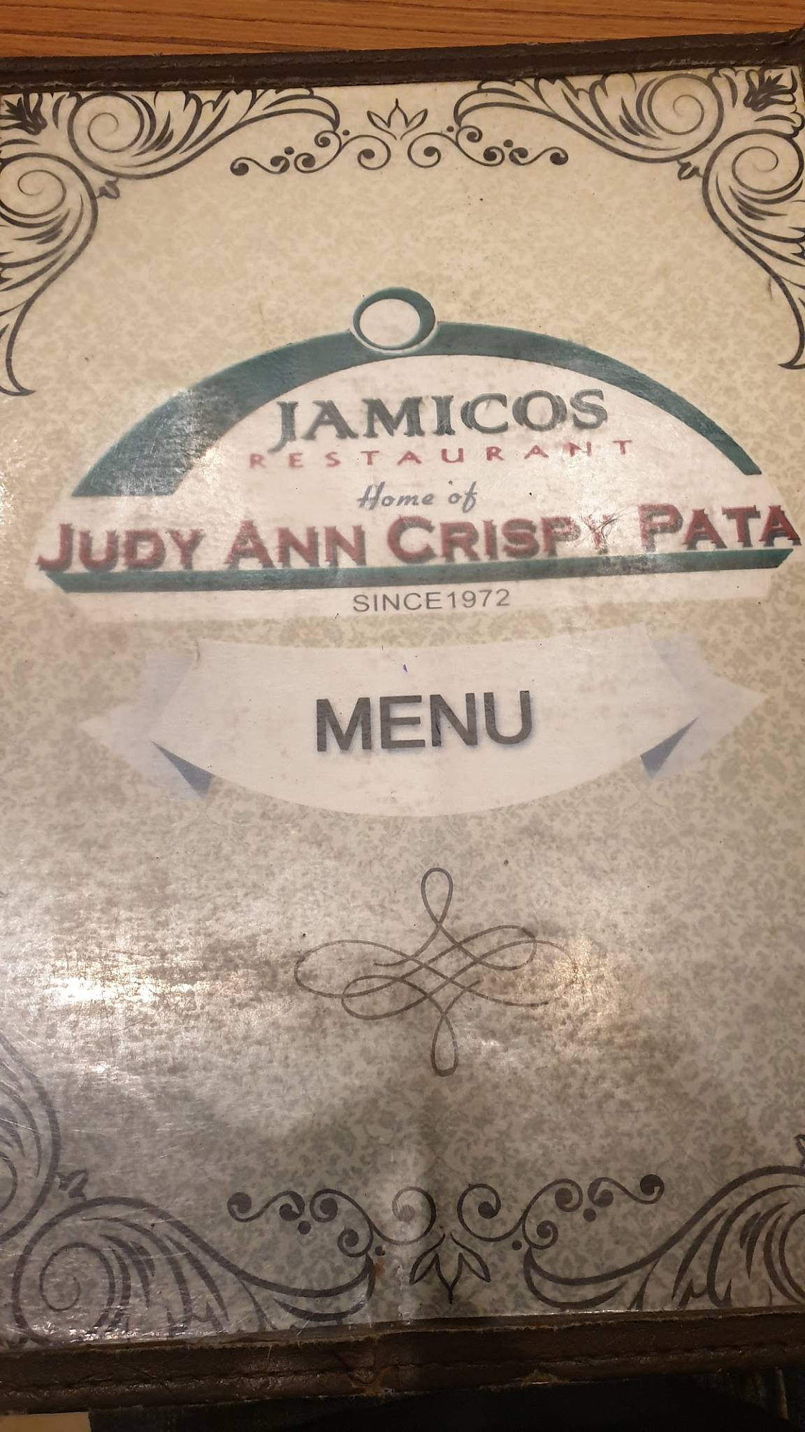 Menu at Judy Ann Crispy Pata restaurant, Malabon