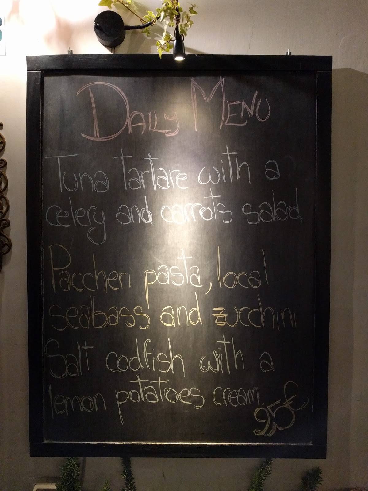 Menu at Kasai restaurant, Praiano
