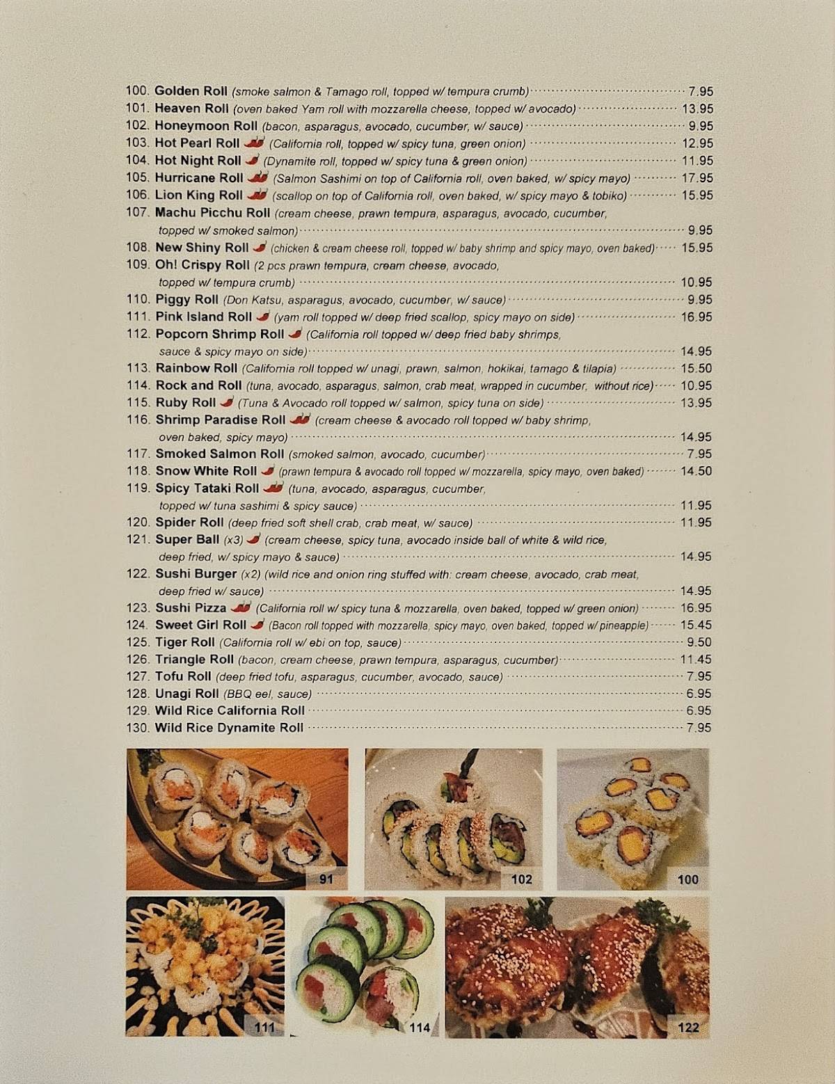 Menu at Ko's Sushi Langley restaurant, Langley Township