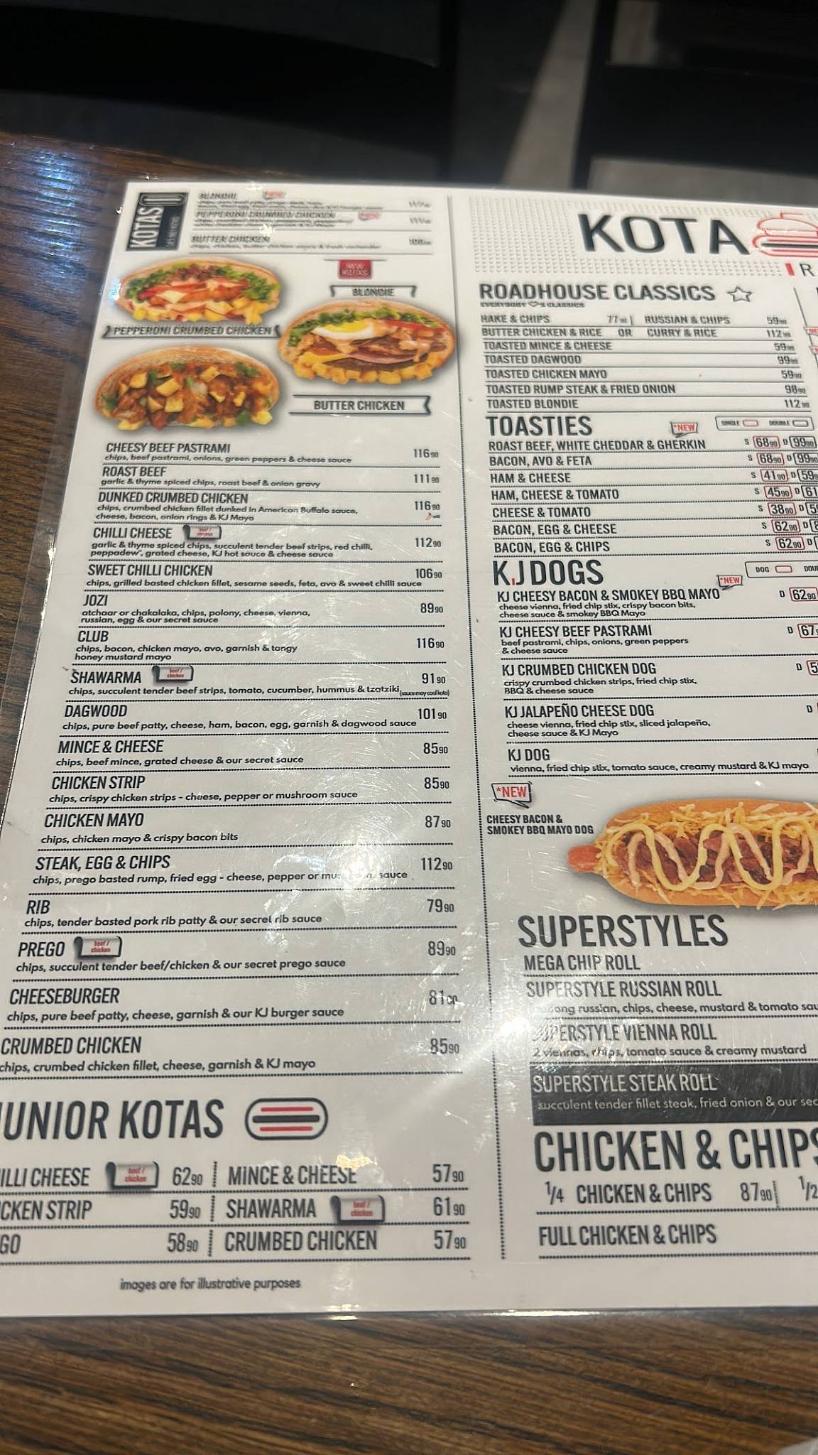 Menu at Kota Joe Roadhouse - Edenvale restaurant, Edenvale, 13 Van ...