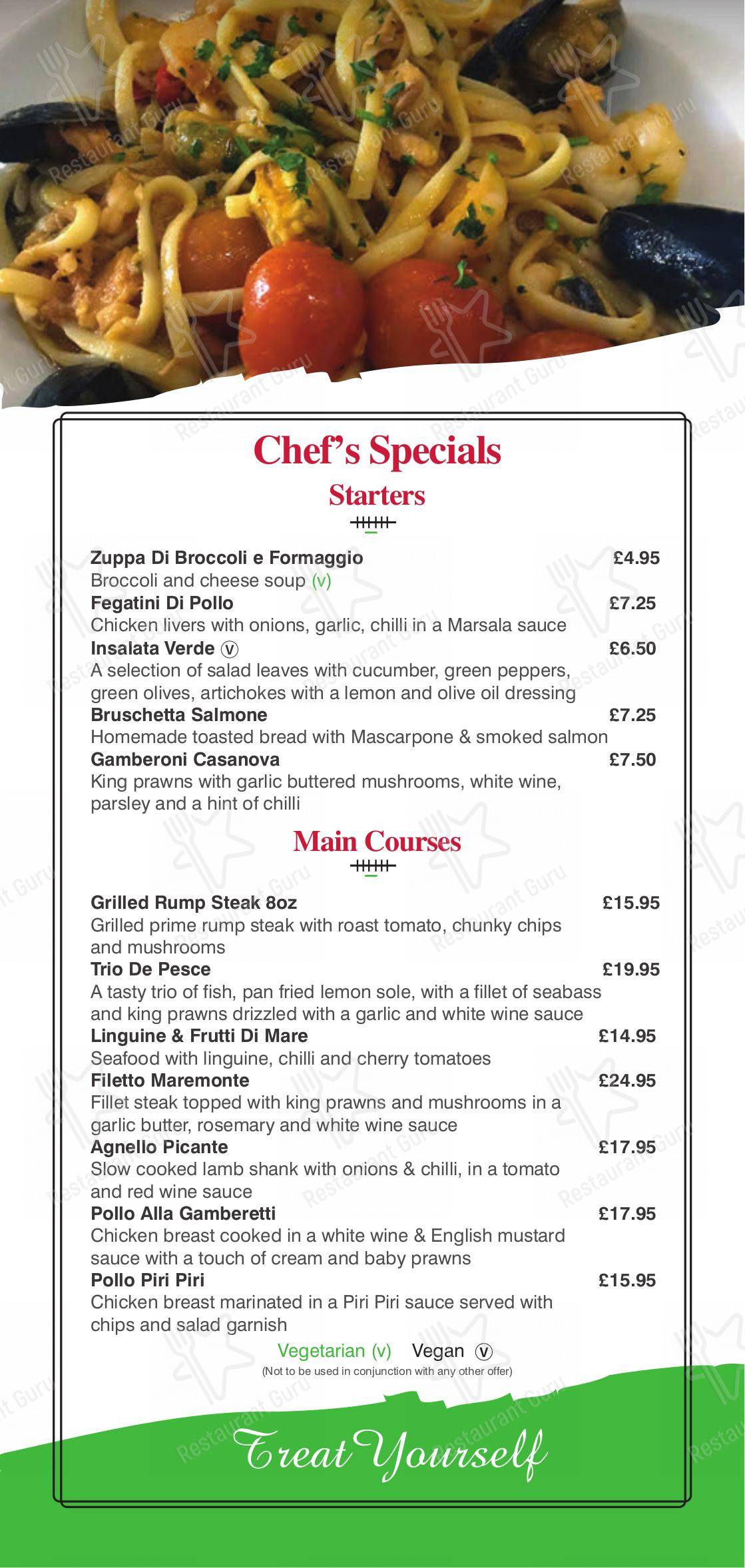 Menu at La Cava Restaurant, Wigan, 174 Wigan Rd
