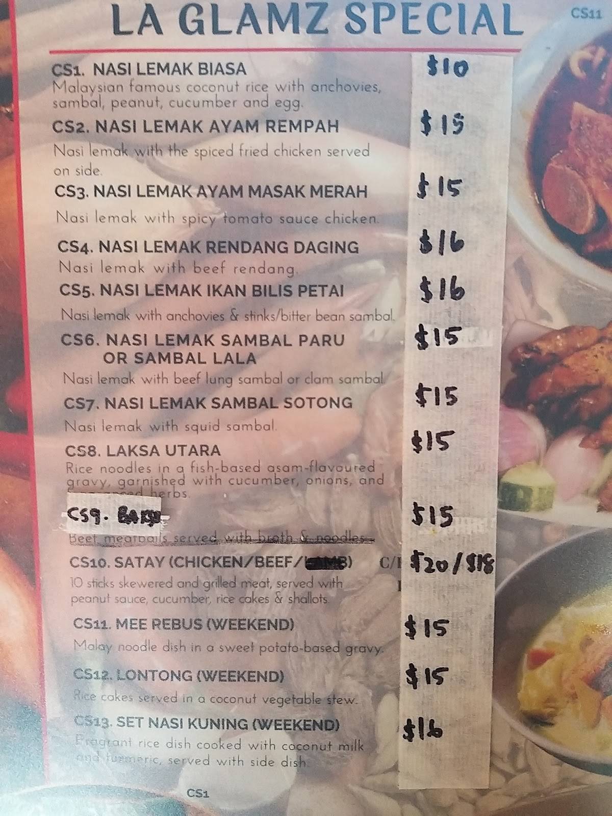 Menu at La Glamz Restaurant 1, Noble Park