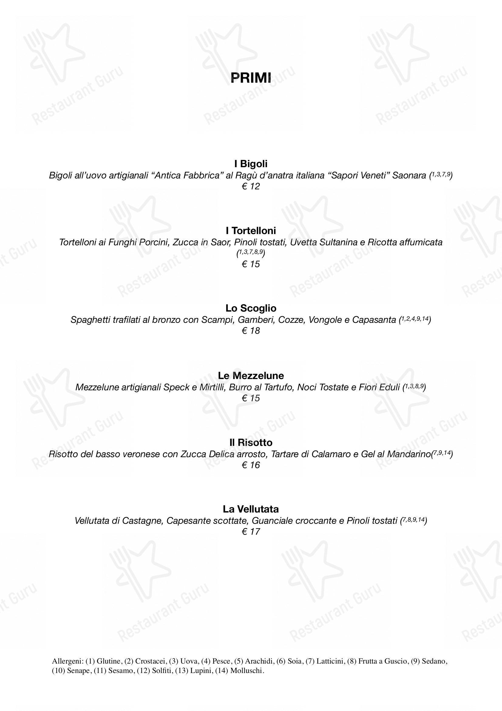 Speisekarte von La Riserva Ristorante Enoteca, Rubano