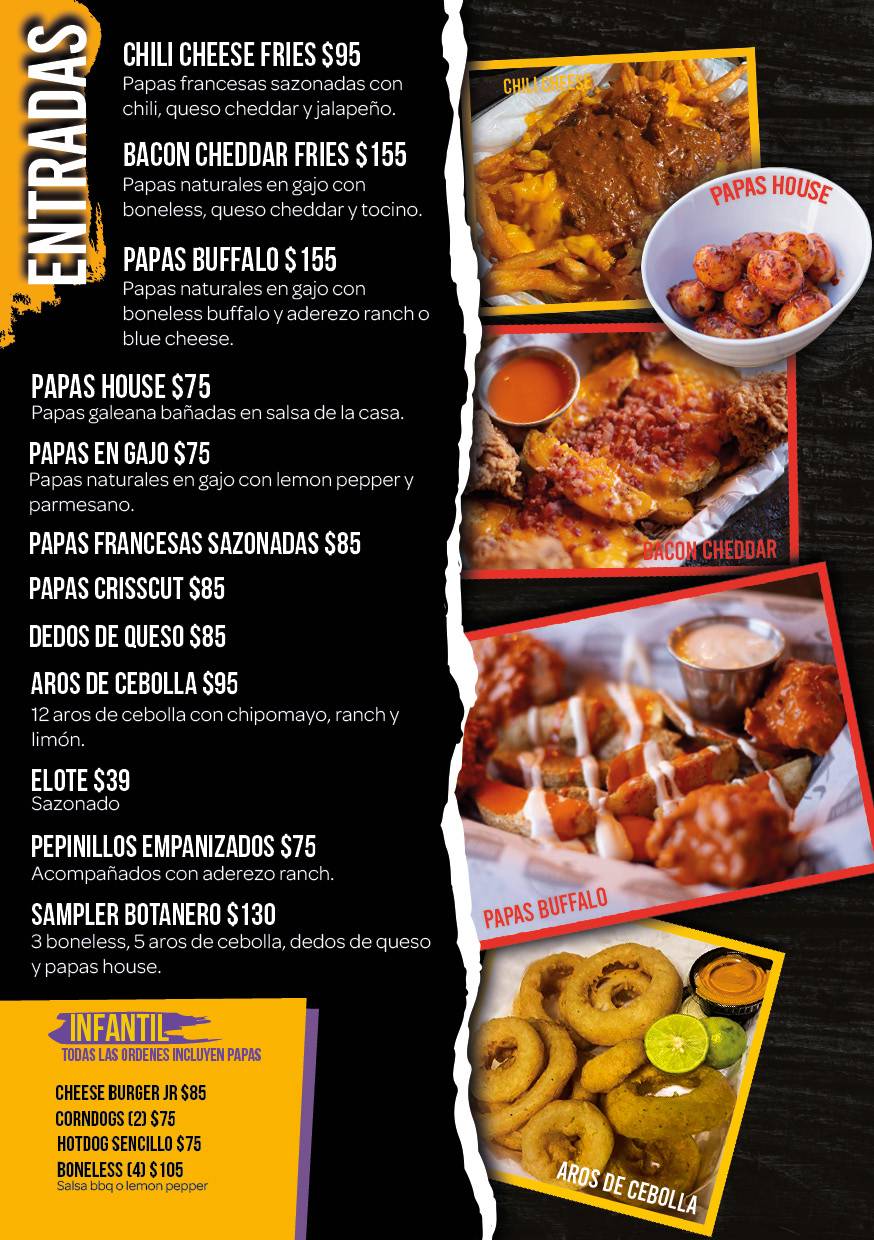 Menu at Las Wings restaurant, Ciudad Acuña, C. Heroico Colegio Militar #380