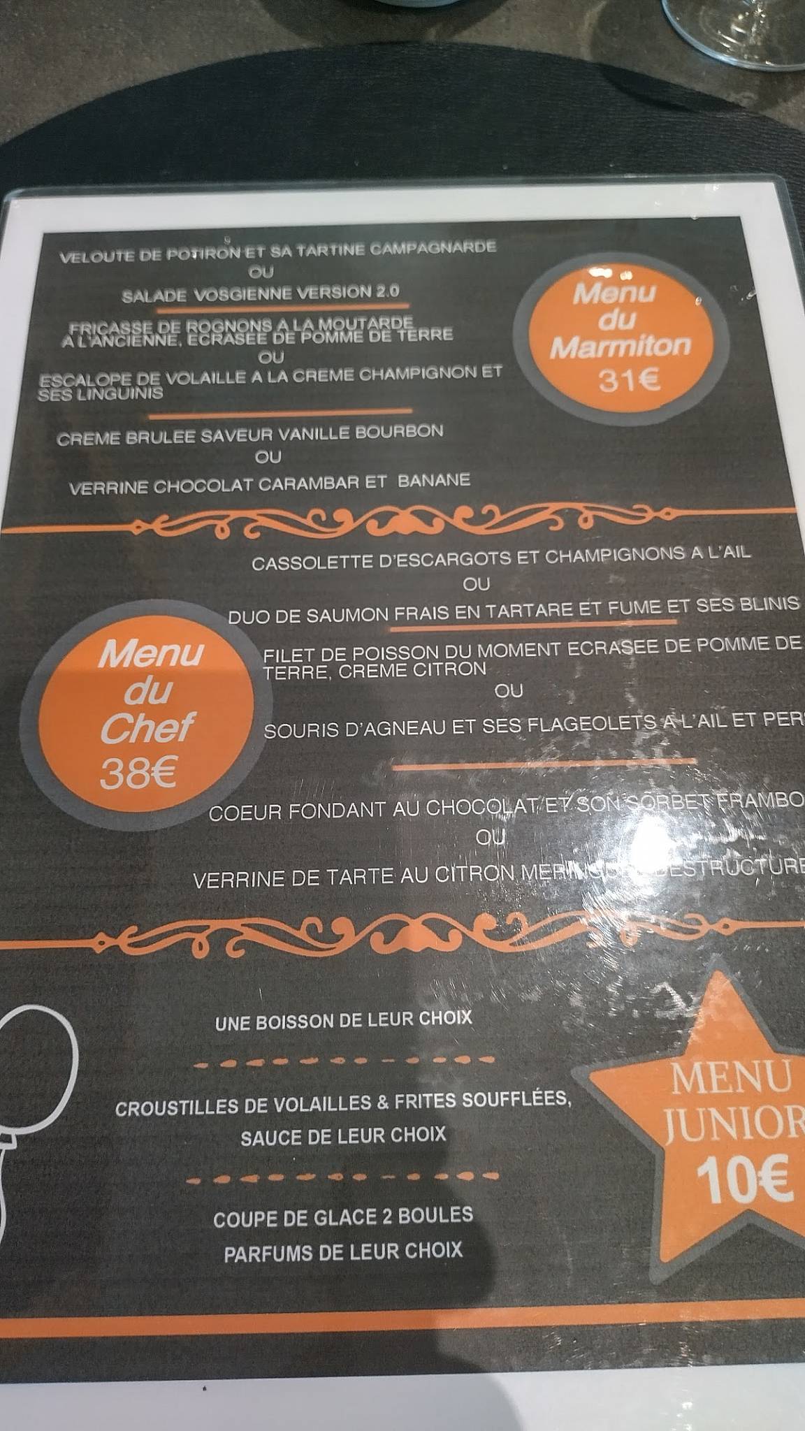 Menu au Restaurant Le Relais 2.0, Lemud