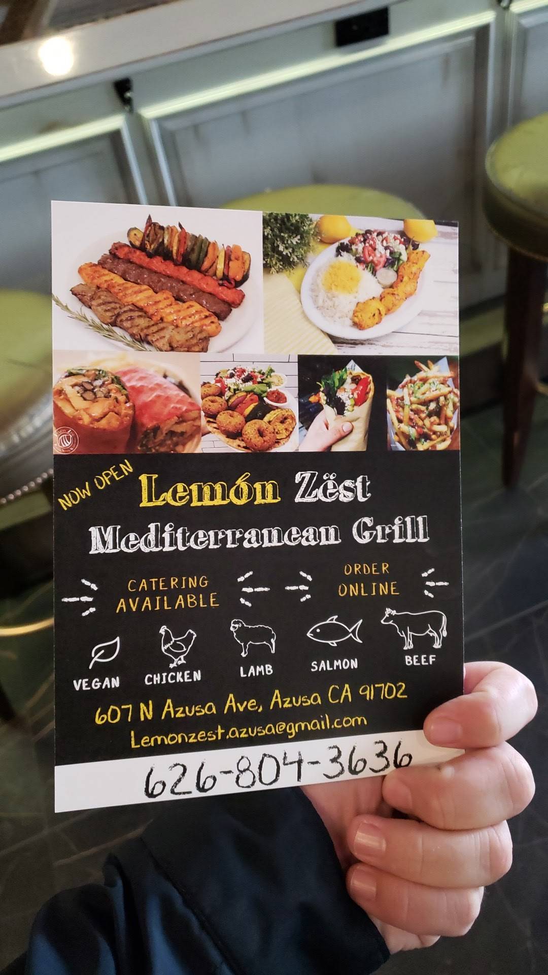 Menu at Lemón Zëst pub & bar, Azusa