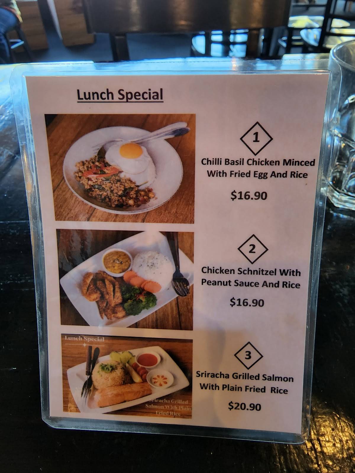 Menu at Limlong Thai Restaurant, Forster