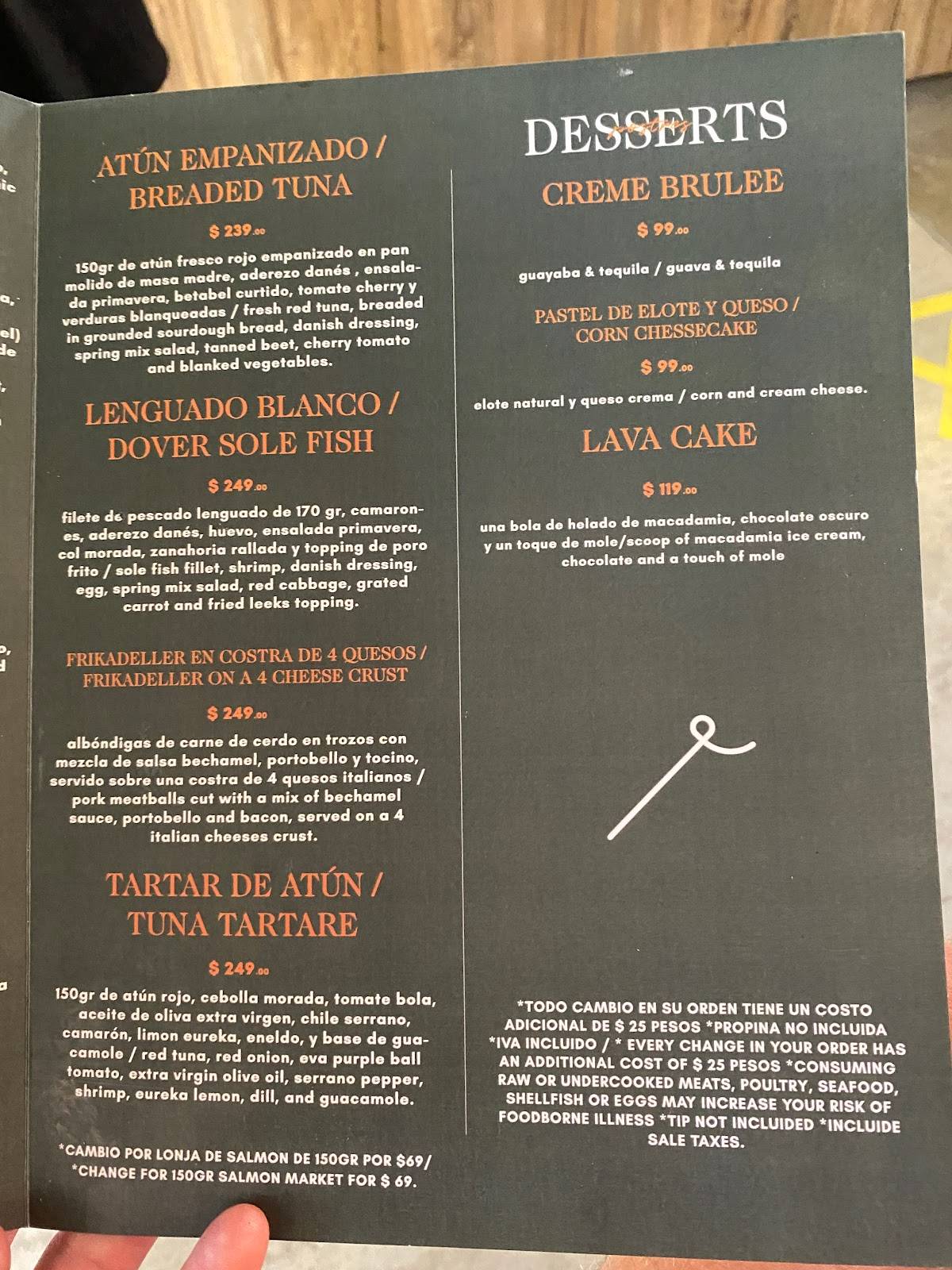 Menu at Litten Brød Hygge restaurant, Puerto Vallarta