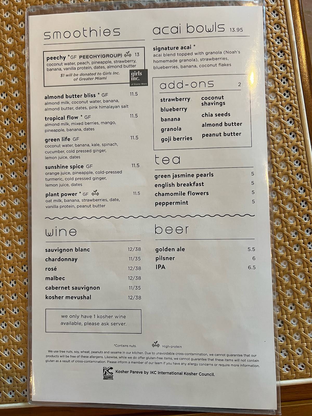 Menu at Love Life Cafe, Miami, 545 NW 26th St