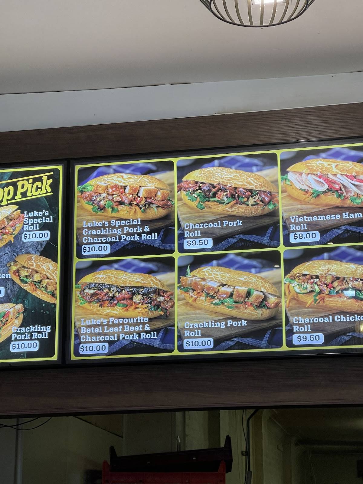 Menu at Luke's Bakery, Reservoir