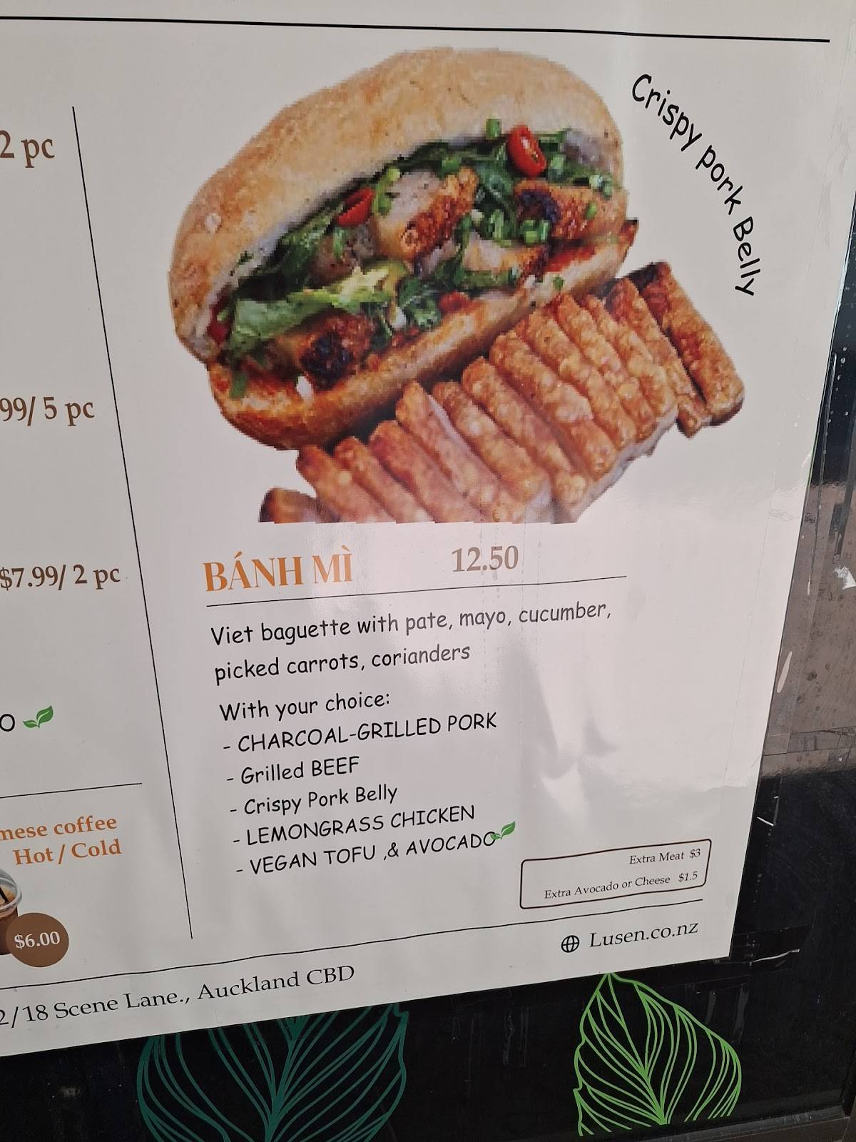 Menu at Lusen Corner - Vietnamese Cuisine restaurant, Auckland