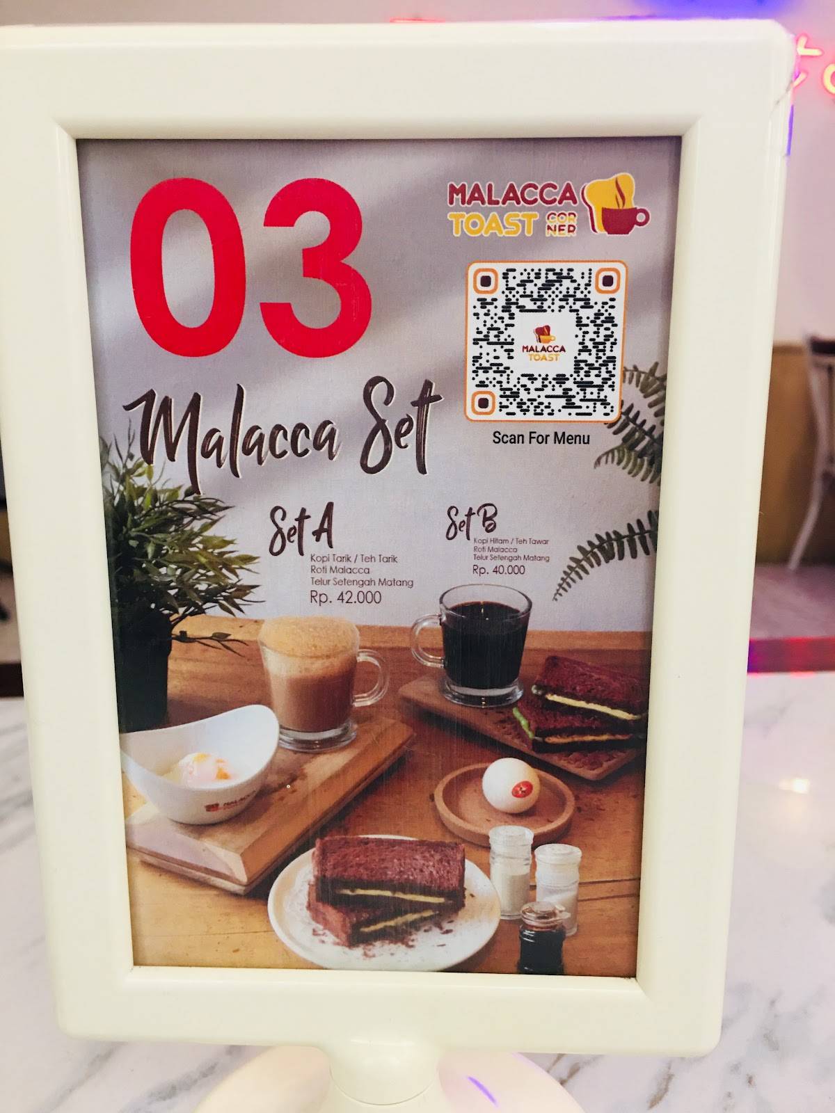 Carta del restaurante MALACCA TOAST CORNER GADING SERPONG, Curug Sangereng