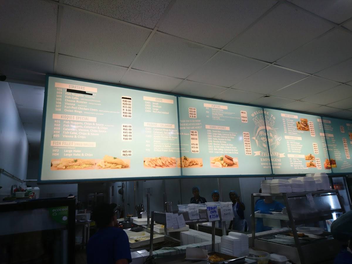 Menu at Mac's Fish & Chips Empangeni restaurant, Empangeni