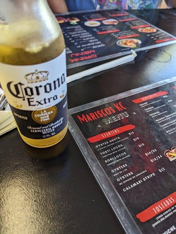 Menu at Mariscos KC restaurant, Olathe