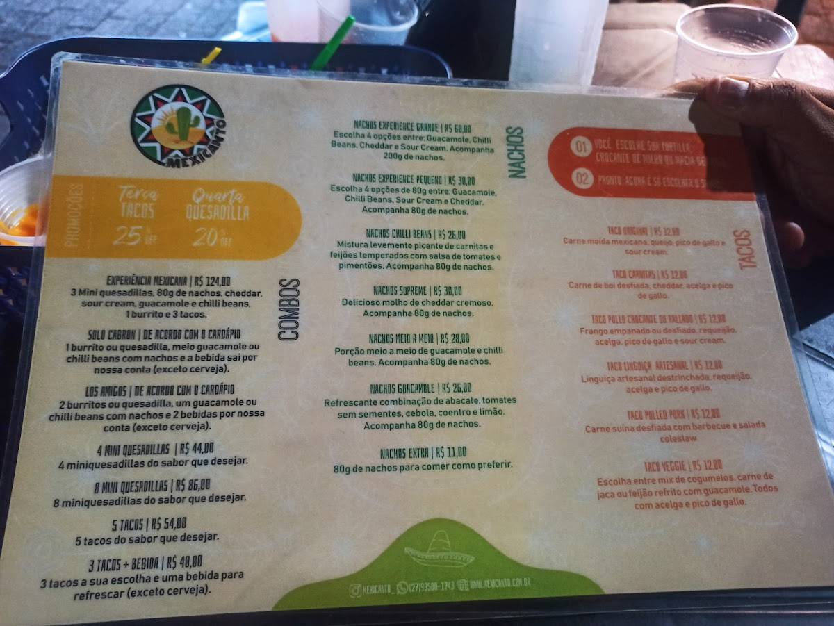Menu em Mexicanto FoodTruck restaurante, Vitoria