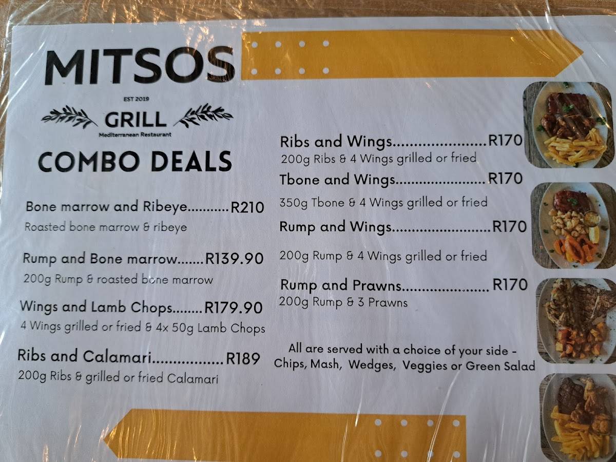 Menu at Mitsos Grill restaurant, Rustenburg, 1 Mayet Dr