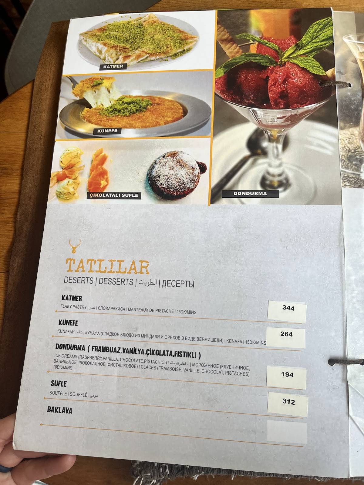 Menu at Mivan Restaurant & Cafe, Istanbul, Emin Sinan