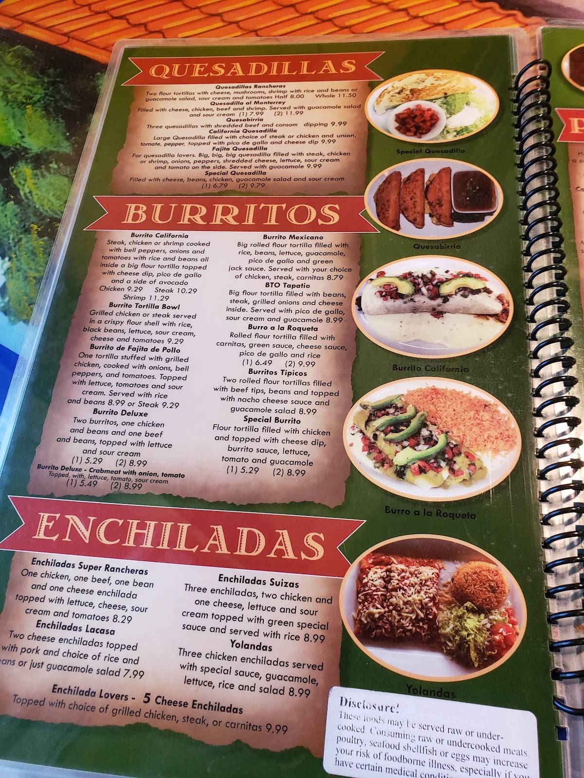 Menu at Monte De Rey Mexican Restaurant, Clemmons, Harper Rd