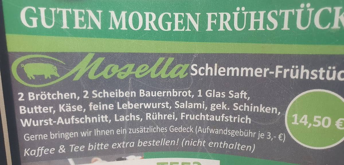 Speisekarte von Restaurant Mosella Schinkenstube, Ernst