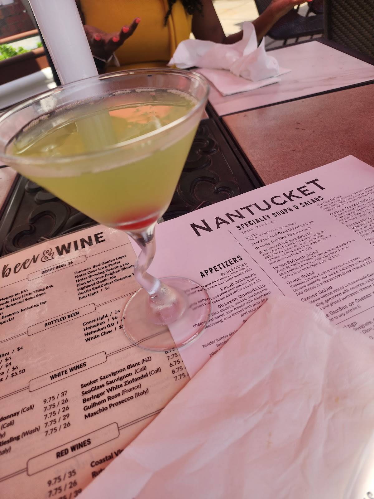 Menu at Nantucket Grill restaurant, Chapel Hill, Farrington Rd