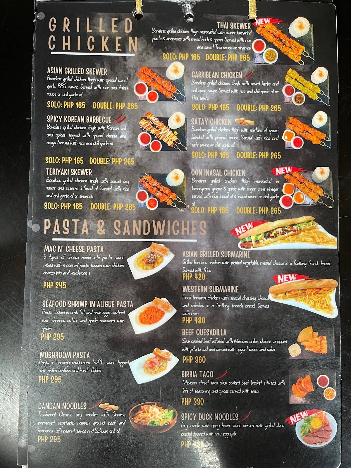 Menu at Out of Nowhere Kitchen Pagadian restaurant, Pagadian City