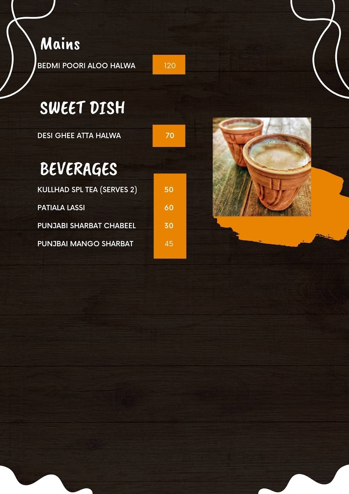 Menu at PUNJABI CHASKA, Bengaluru