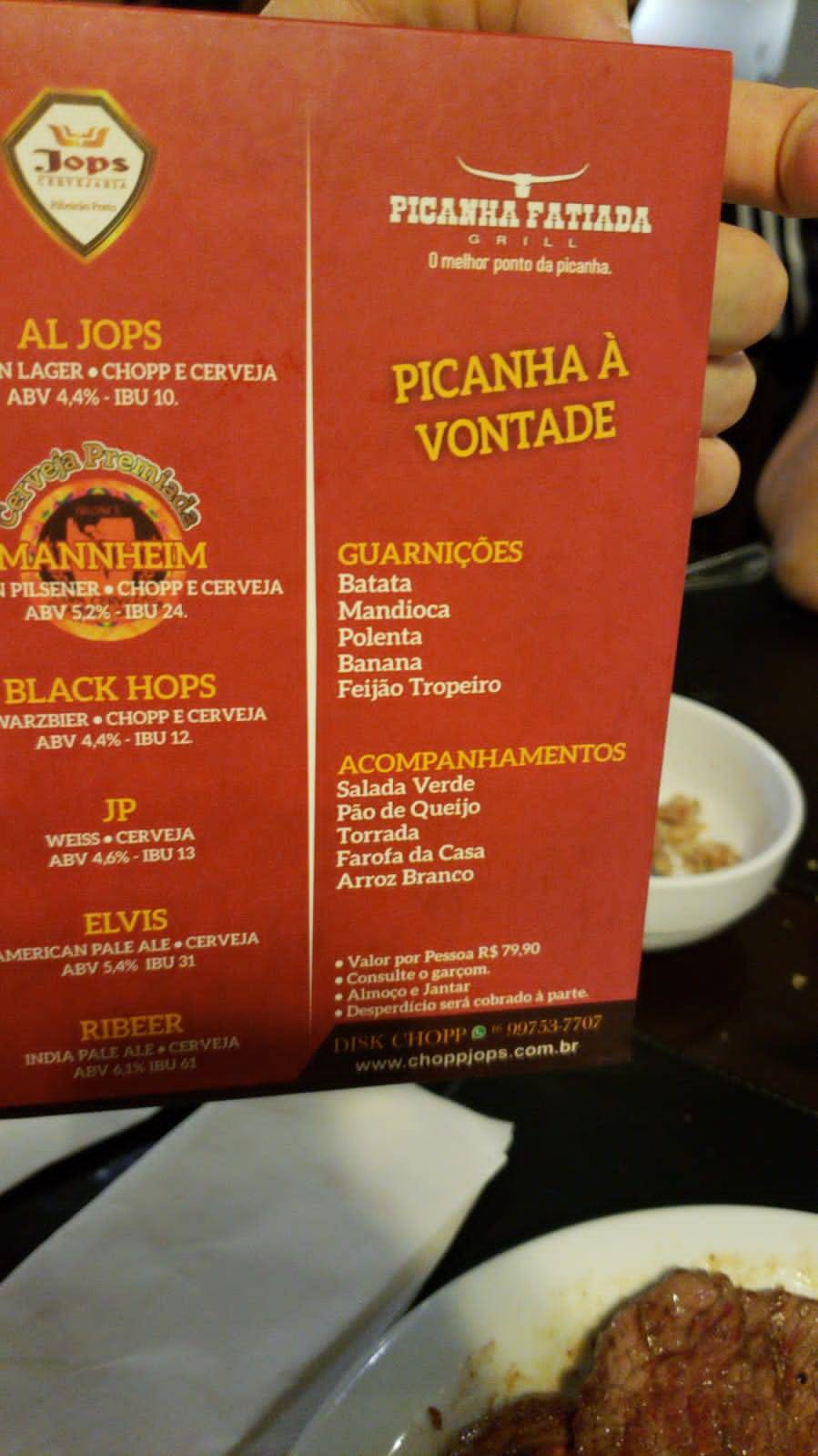 Menu em Picanha Fatiada Grill restaurante, Ribeirão Preto, Estr. da ...