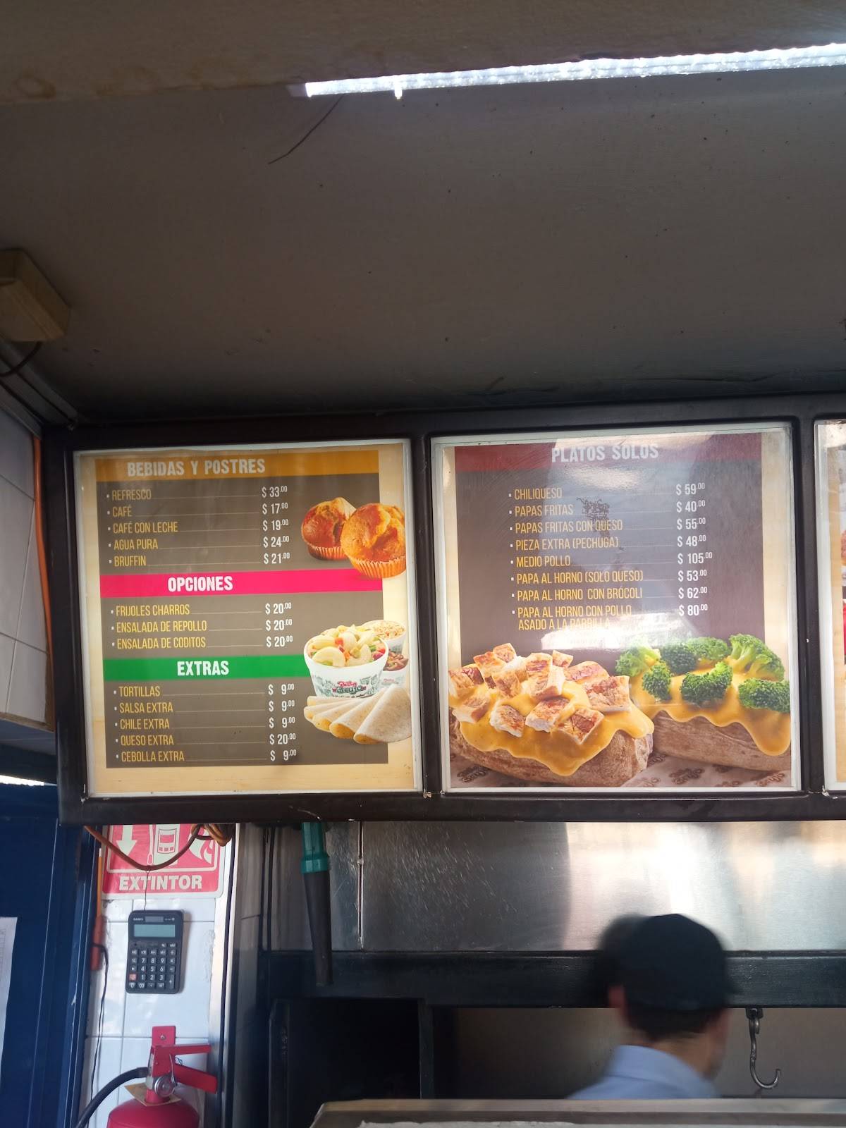 Carta del restaurante Pollo Brujo, San Cristóbal del las Casas