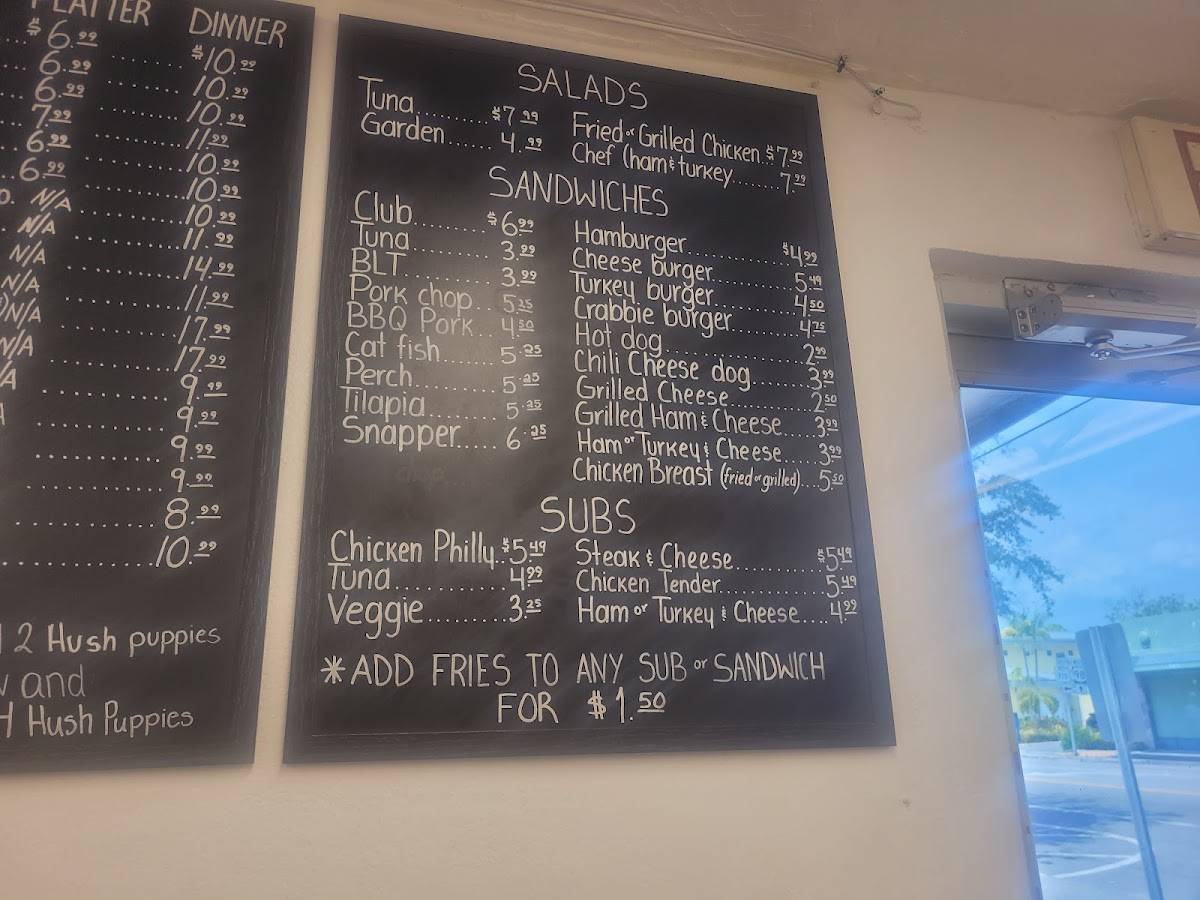 Menu at Poppa Jimmy's Catfish & More restaurant, Pahokee
