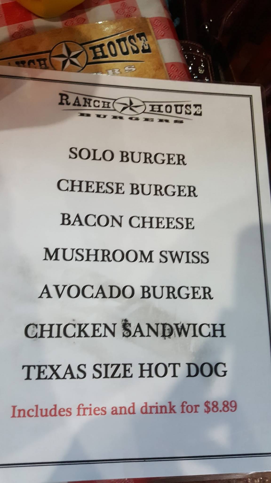 Menu at RUSTIC RANCH RESTAURANT, Weslaco