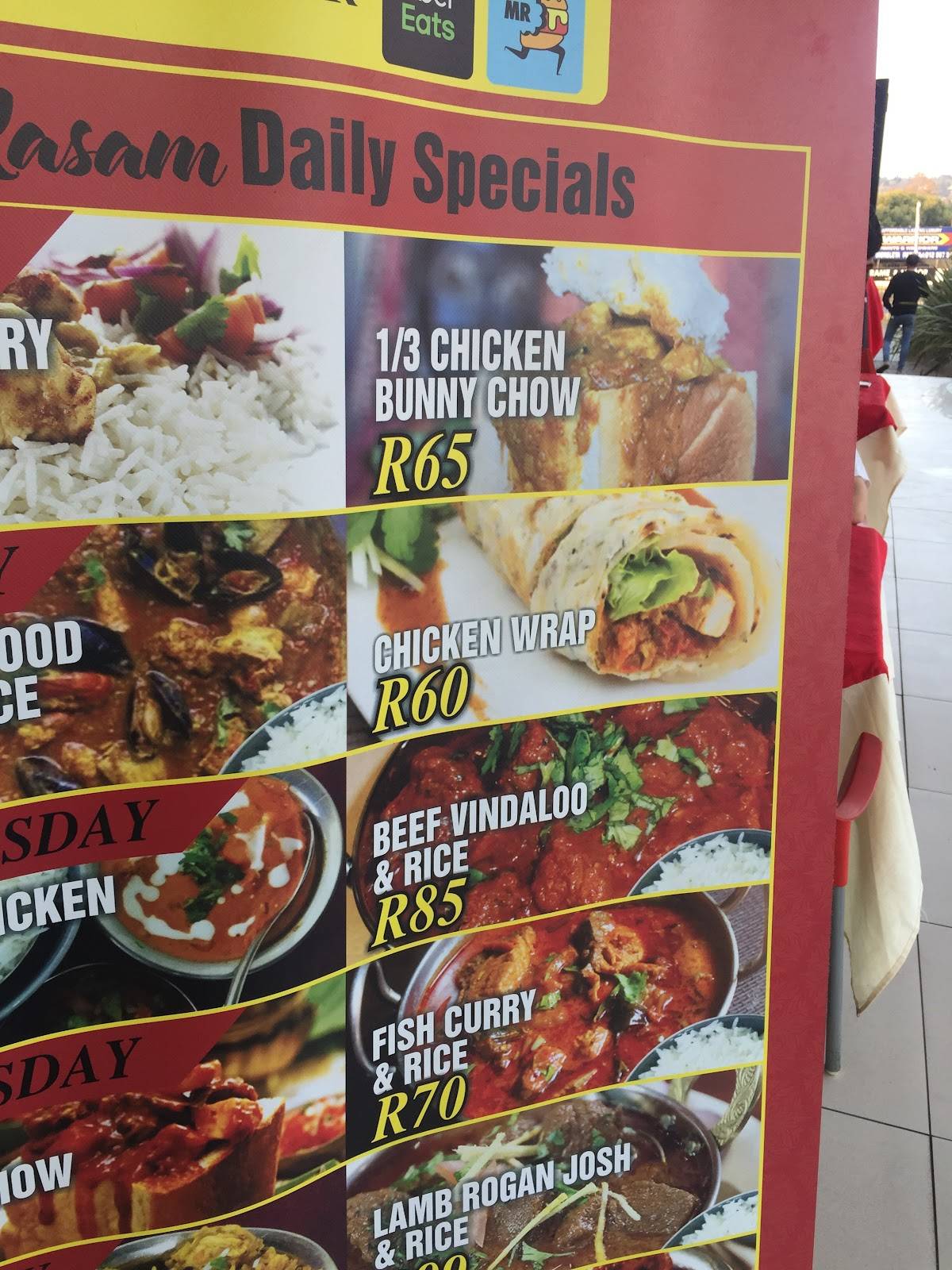 Menu at Rasam Tandoori Indian Restaurant & Takeaway @ moreleta park ...